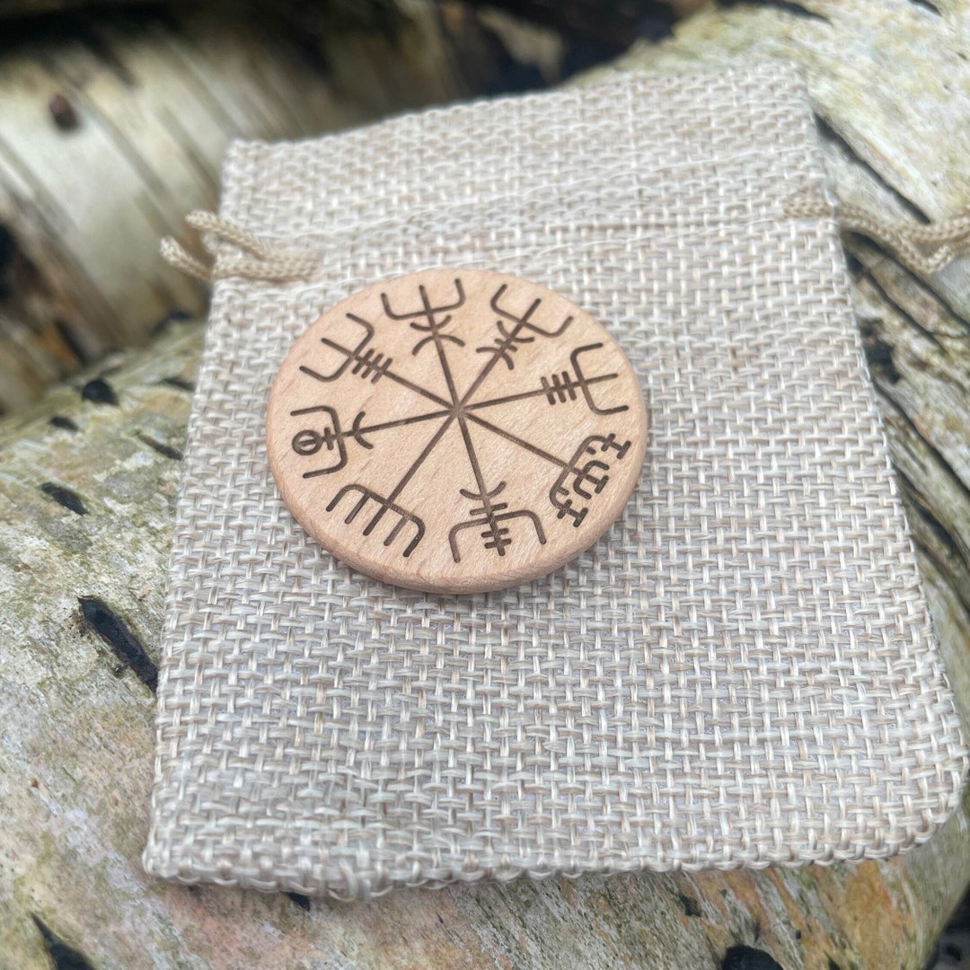 Runa vikinga de madera, haya, personalizada, texto personalizado ...