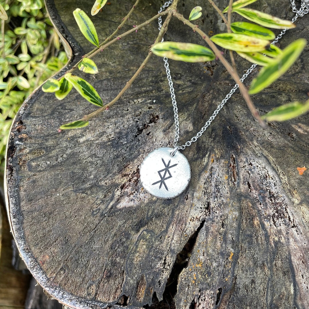 Bind Rune Viking Pewter Pendant, Protection, Algiz, Sowilo, Rune, Norse ...