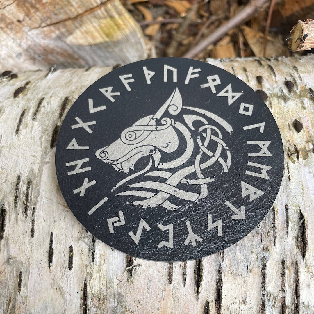 Viking Slate Ornament, Coaster, Fenrir, Viking Wolf, Mead, Drinks, Beer ...