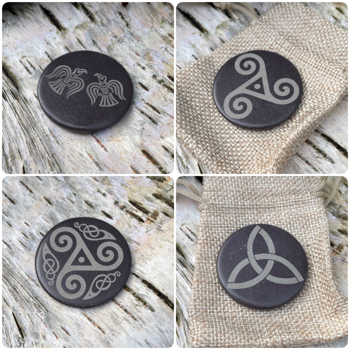 Viking Slate Rune Token Palm Stone Personalised Be Safe - Etsy UK