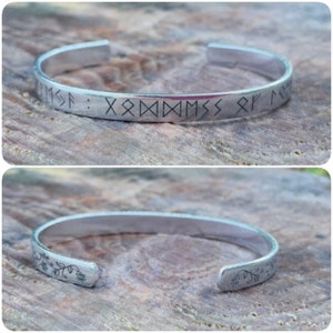 Viking Runic Norse Cuff, Freya Goddess of Love, Flower, Floral, Runes ...