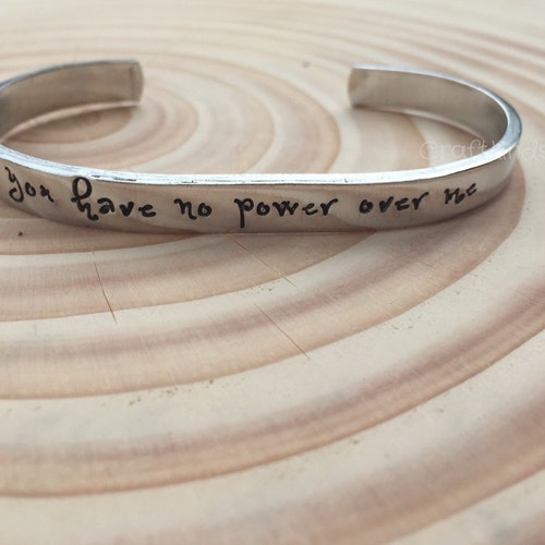 You Have No Power Over Me Hand Stamped Cuff Labyrinth - Etsy UK