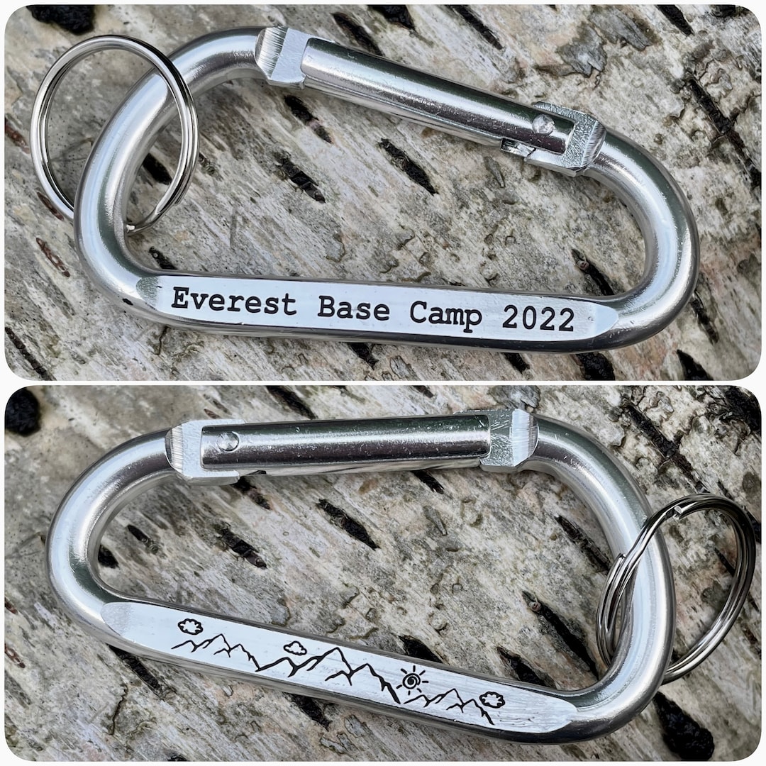 Mountain Carabiner Keychain, Kilimanjaro, Mount Everest, Expedition ...
