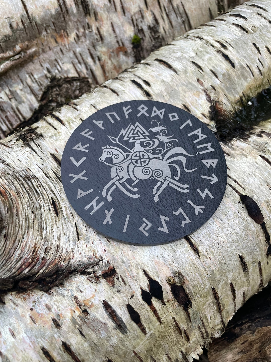 Viking Slate Coaster Sleipnir Eight Legged Horse Odin - Etsy