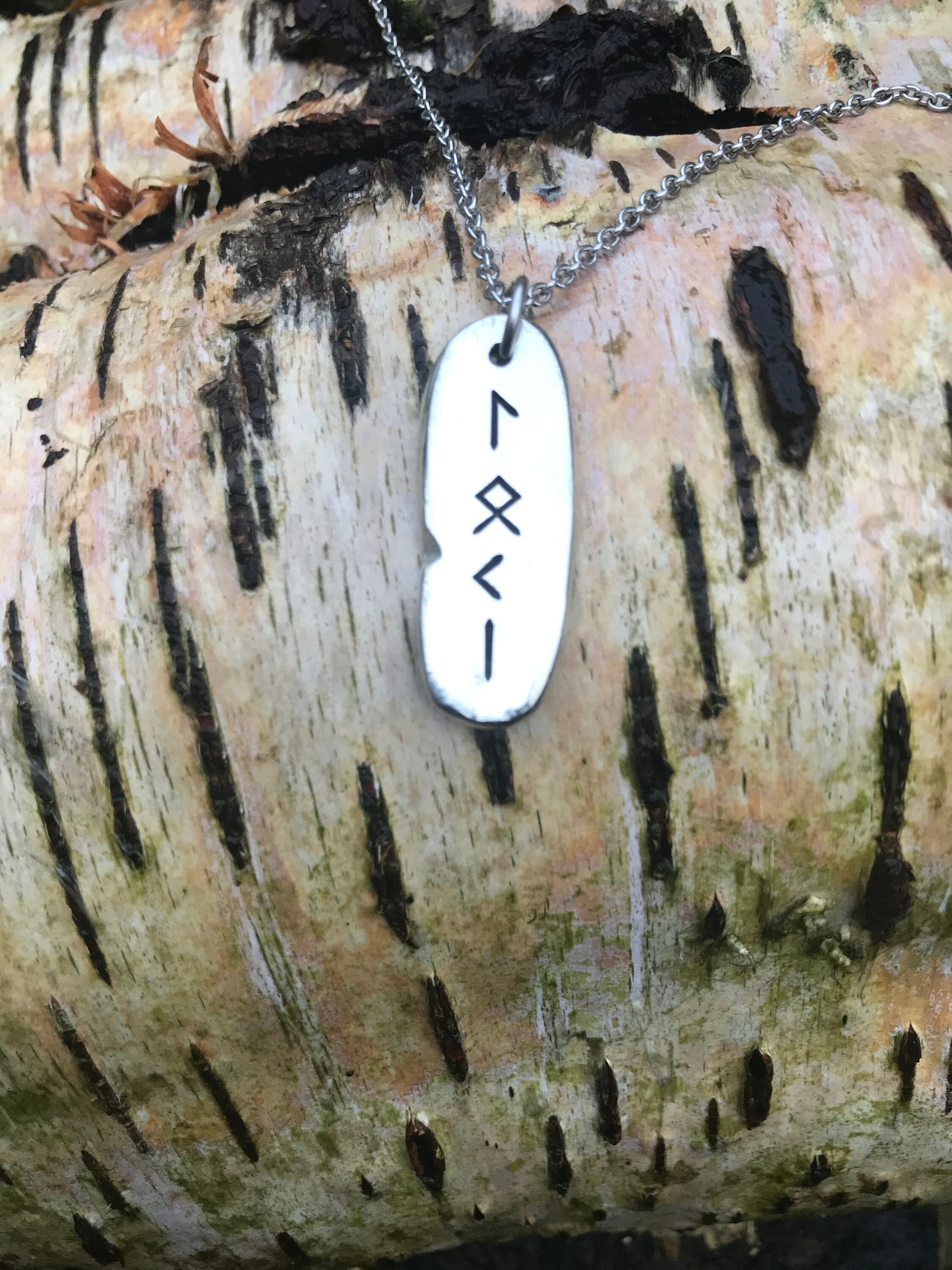Loki Viking Hand Stamped pewter Rune norse God viking - Etsy
