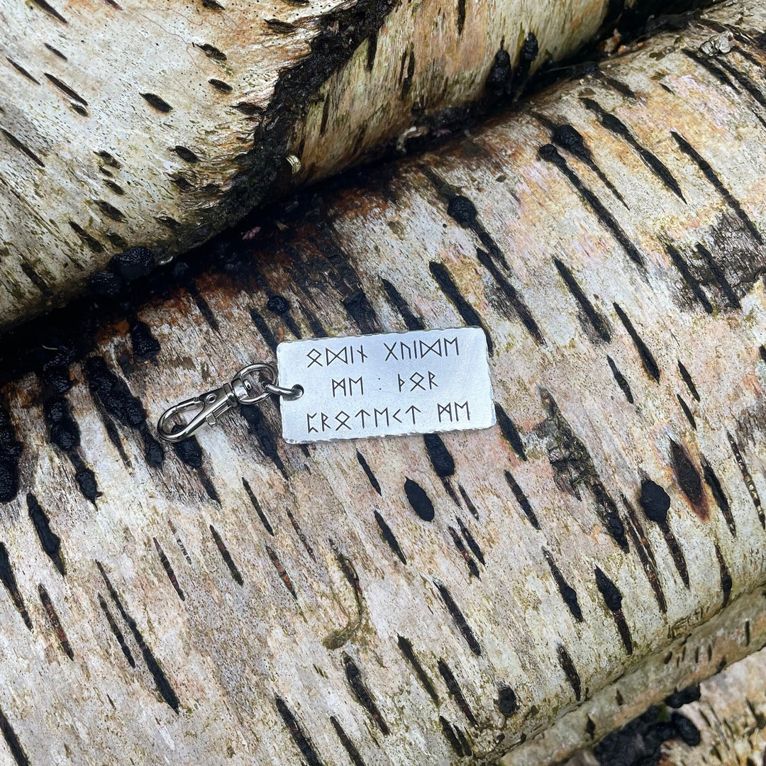 Aluminium Viking Runic Keychain, Odin Guide Me: Thor Protect Me Runes ...