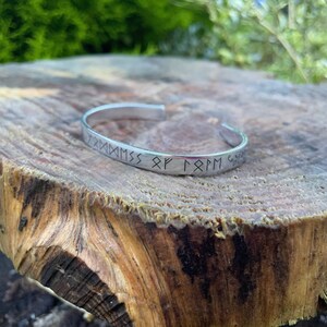 Viking Runic Norse Cuff, Freya Goddess of Love, Flower, Floral, Runes ...