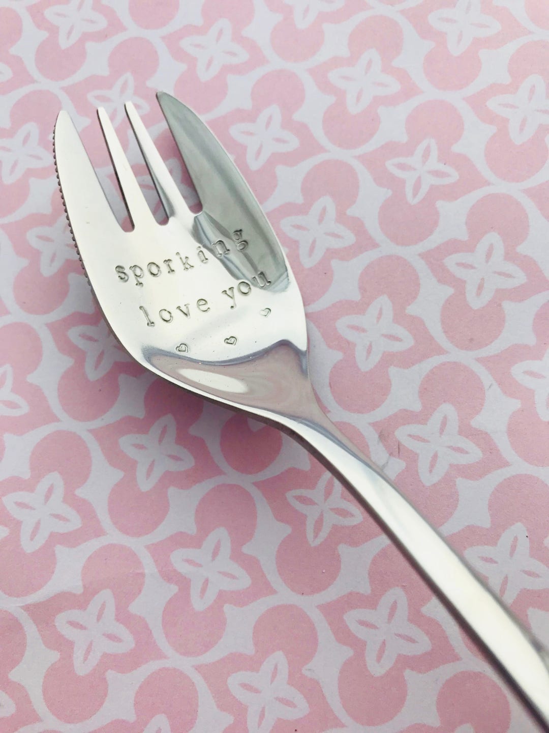 Spork, Hand Stamped, Personalised, Sporking Love You, Cutlery, Fork ...