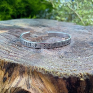 Viking Runic Norse Cuff, Freya Goddess of Love, Flower, Floral, Runes ...