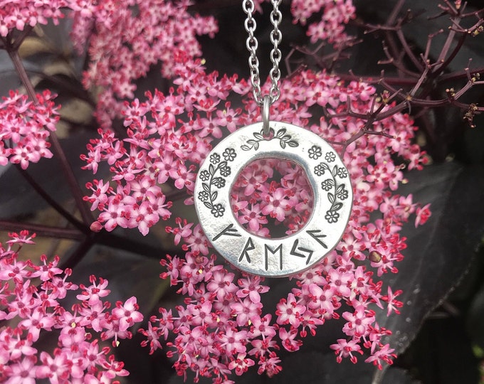 Freya Viking Hand Stamped Jewellery, Rune, Norse, Viking, Fehu, Raido ...