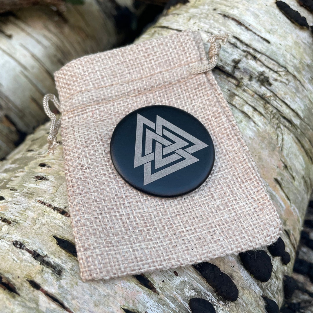 Viking Slate Valknut Token, Norse Mythology Charm - Etsy
