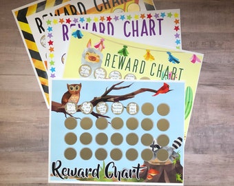 Printable Reward Chart for Kids, Reward Chart for Boys, Dinosaur Chore ...