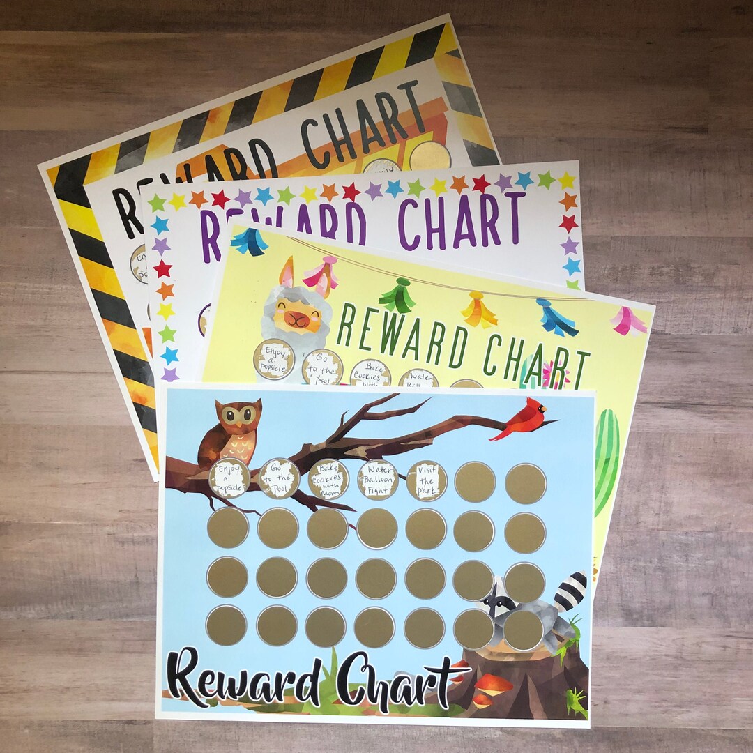 Kid Scratch off Reward Chart - Etsy