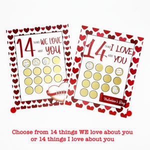 Valentine Scratch off Print | 14 Things I Love About You | Valentine's ...