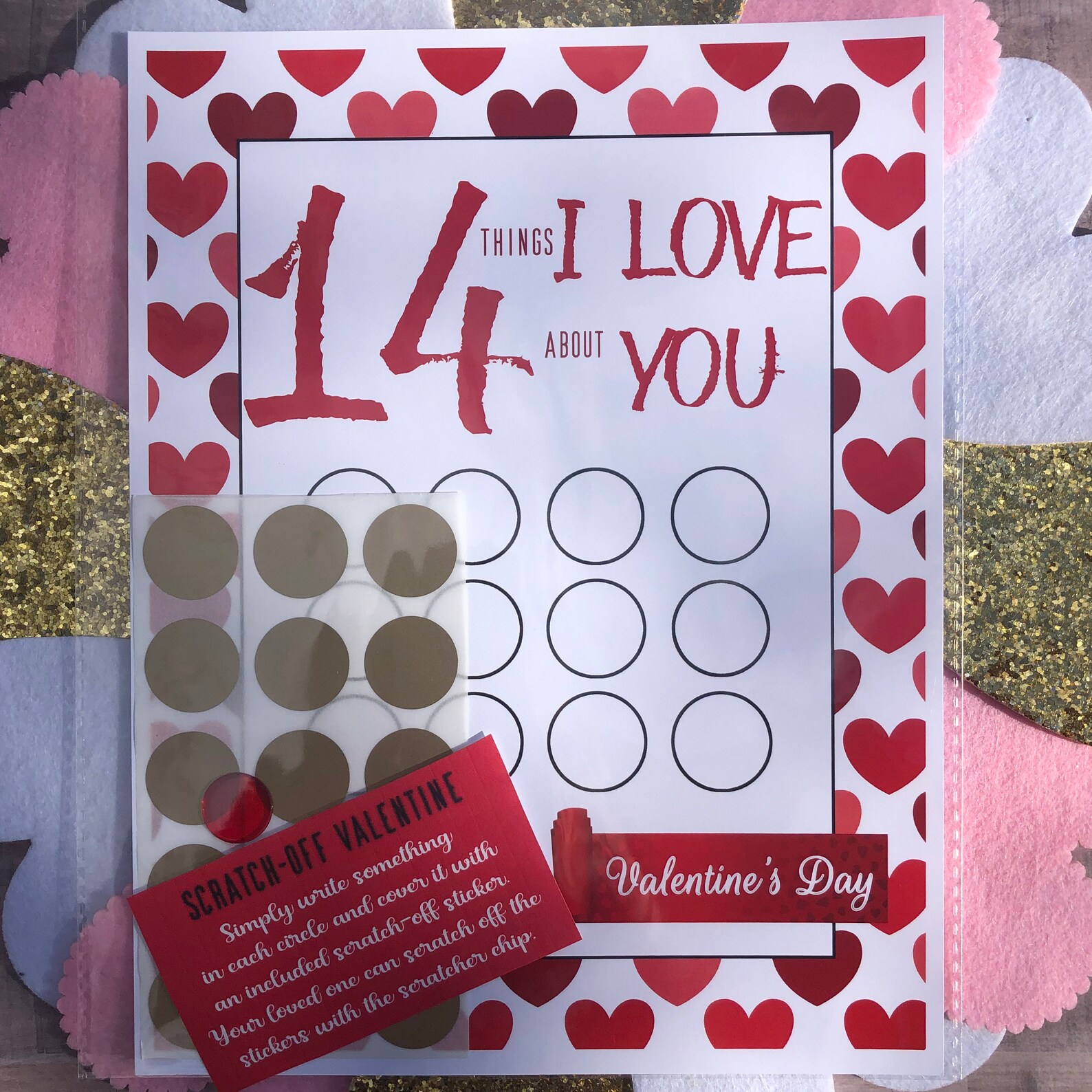 Valentine Scratch off Print 14 Things I Love About You - Etsy