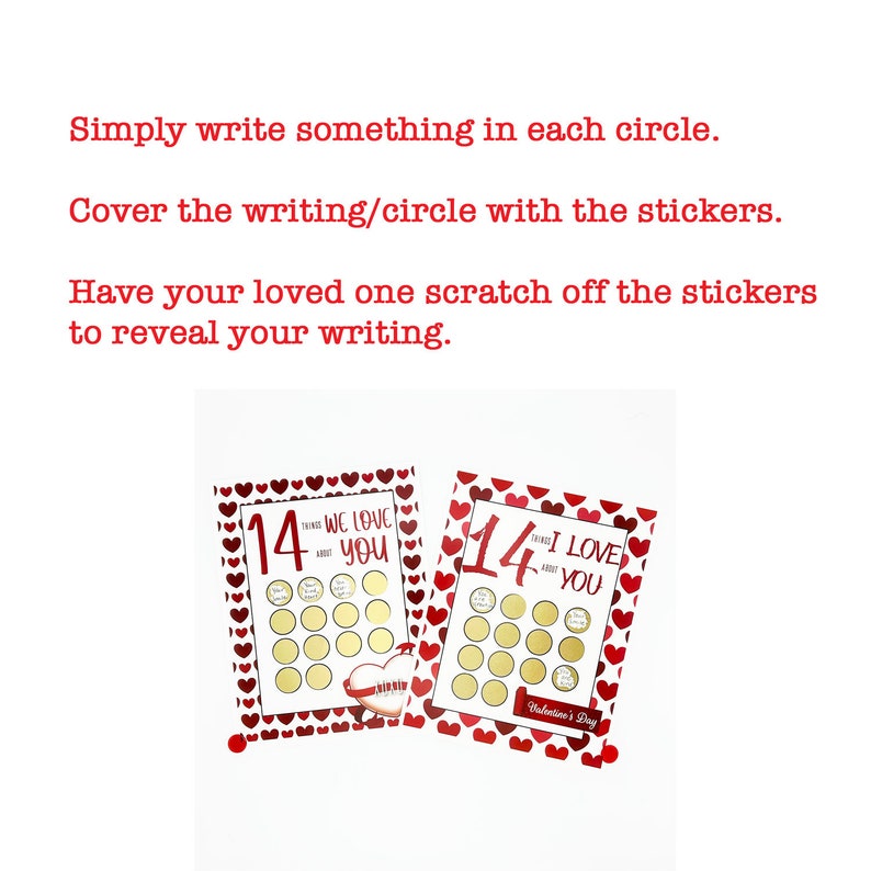 Valentine Scratch off Print | 14 Things I Love About You | Valentine's ...