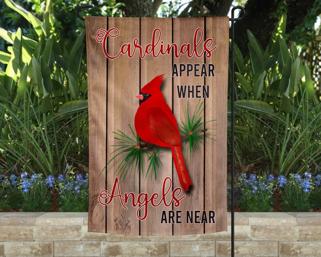 Spring Garden Flag | Cardinal Flag | Yard Flag | Porch Decor | Garden ...