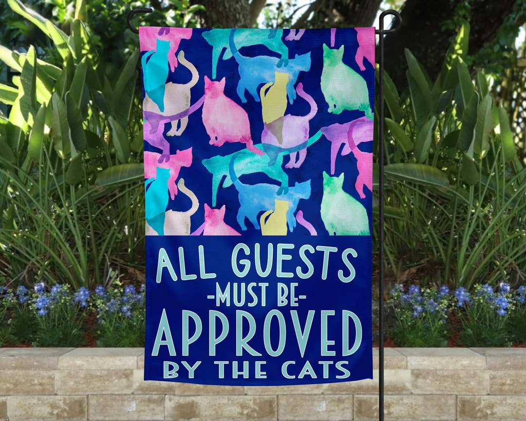 Cat Garden Flag | Welcome Flag | Yard Decor | Garden Decor| Porch Decor ...