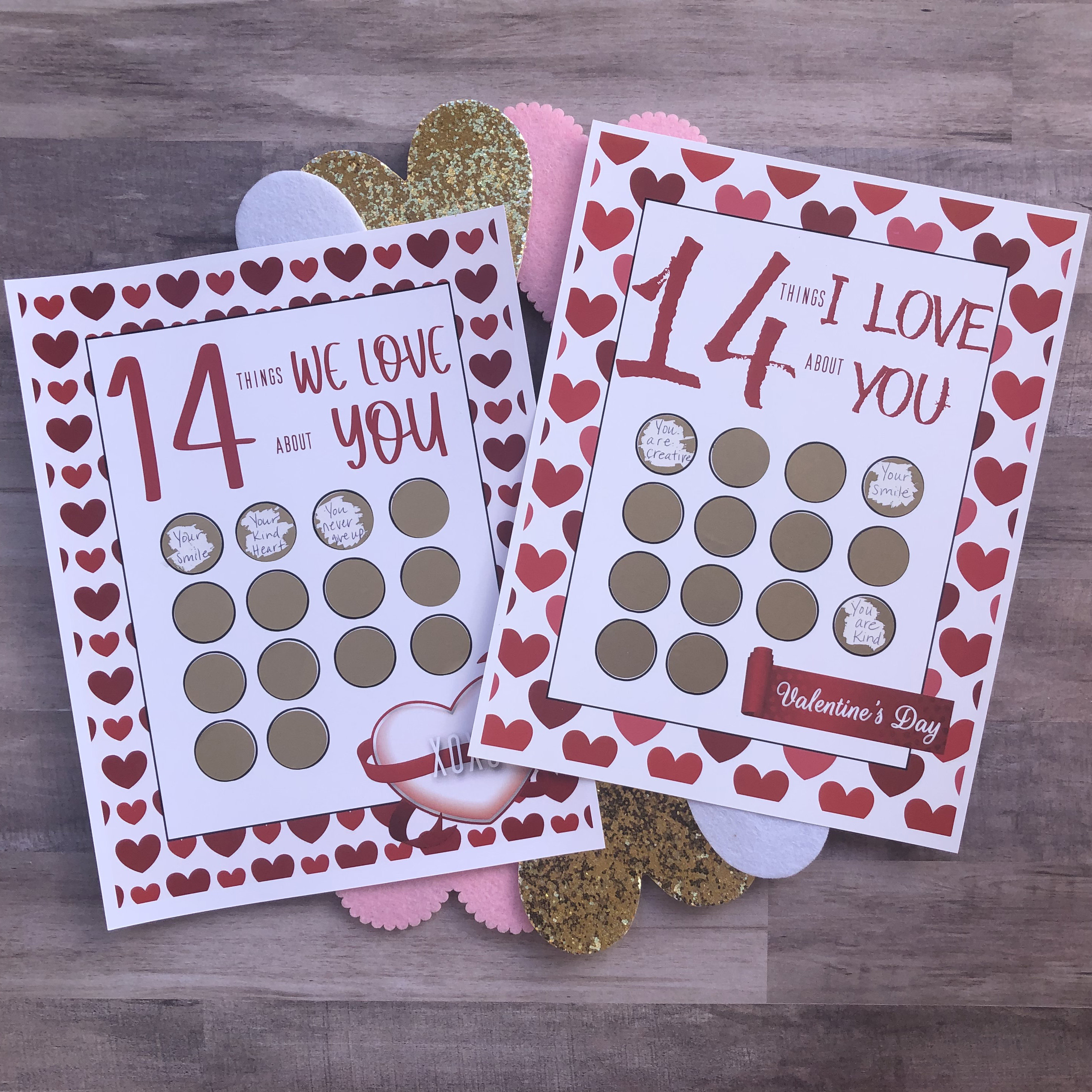 Valentine Scratch off Print | 14 Things I Love About You | Valentine's ...