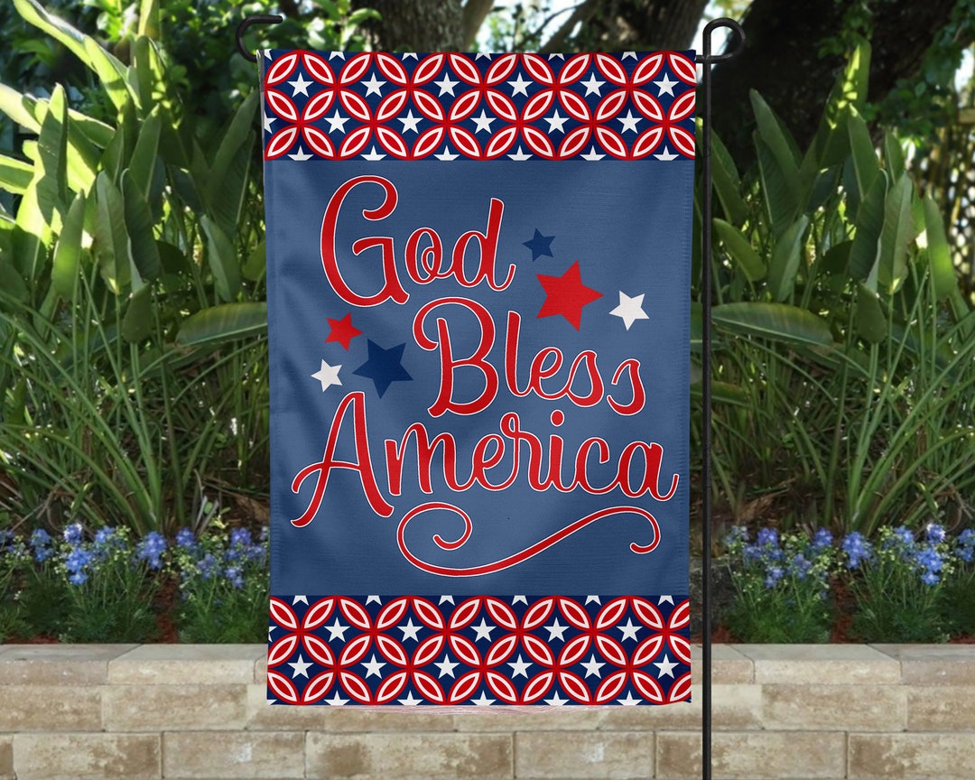 Garden Flag God Bless America Flag Independence Day Porch Decor Fourth