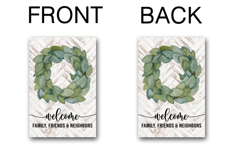 Farmhouse Garden Flag Magnolia Wreath Yard Flag Welcome - Etsy