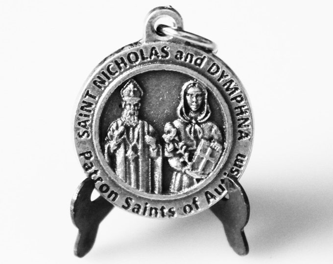 Patron of Autism St Nicholas Medal St Dymphna Medal Healing - Etsy