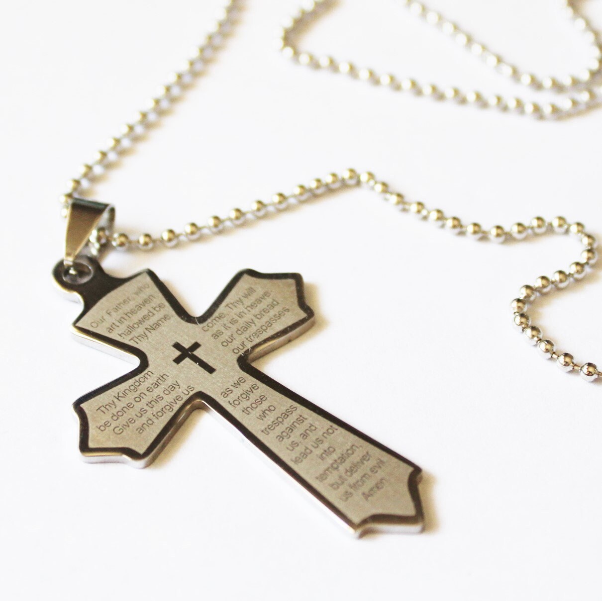 Lords Prayer Our Father Prayer Unique Cross Christian | Etsy