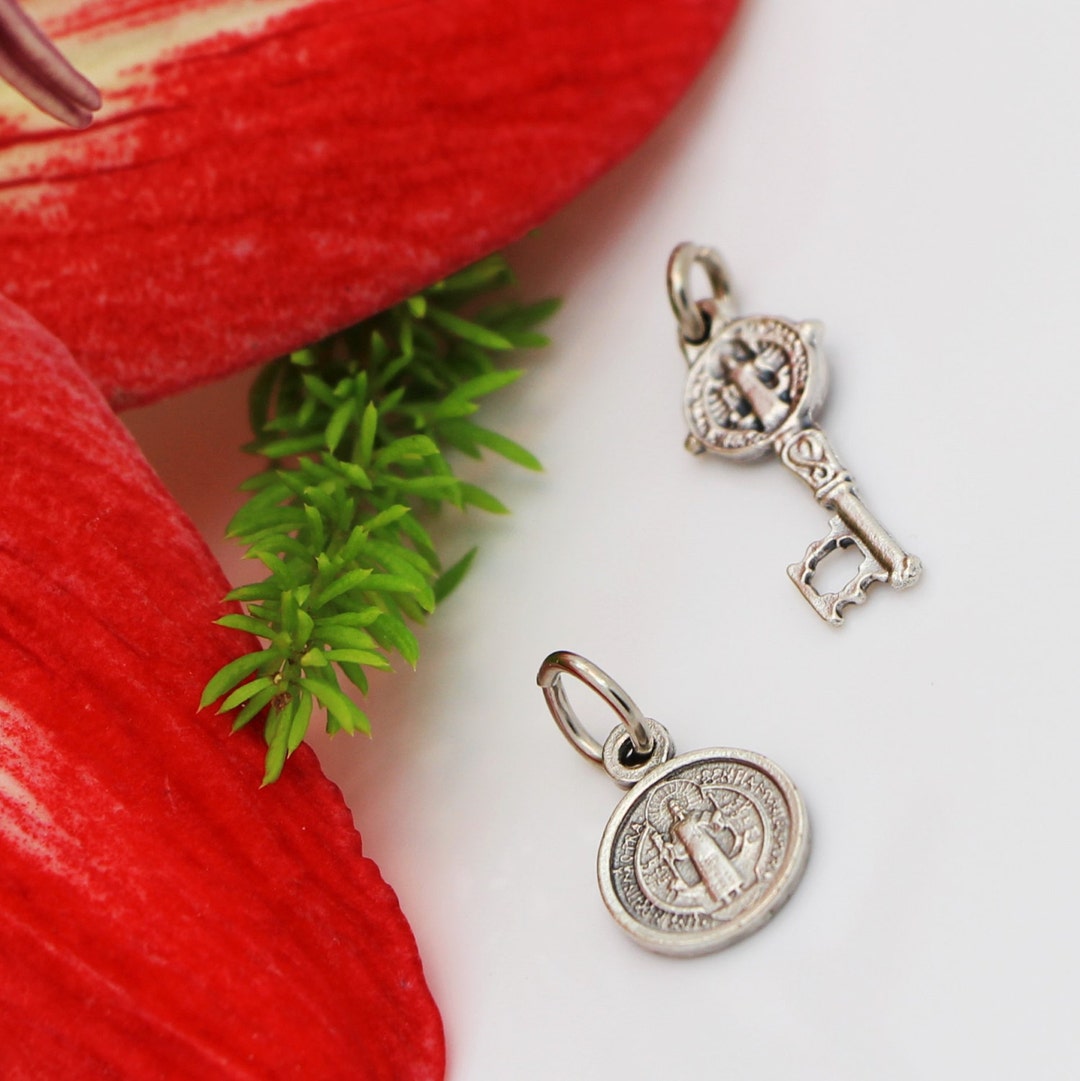 Tiny Patron Saint Charms, Holy Devotional Pendant, Key of Heaven ...