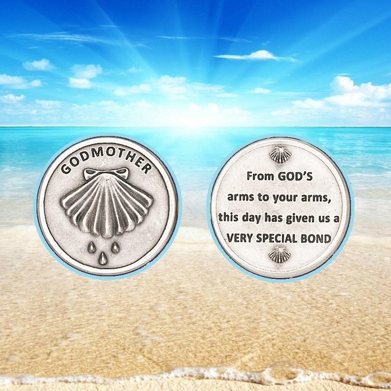 Godmother Gift Pocket Tokens Baby Christening Girl Baptism | Etsy