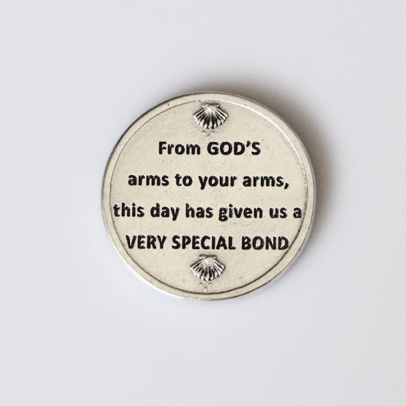 Godmother Gift, Pocket Tokens, Baby Christening, Girl Baptism Favor ...
