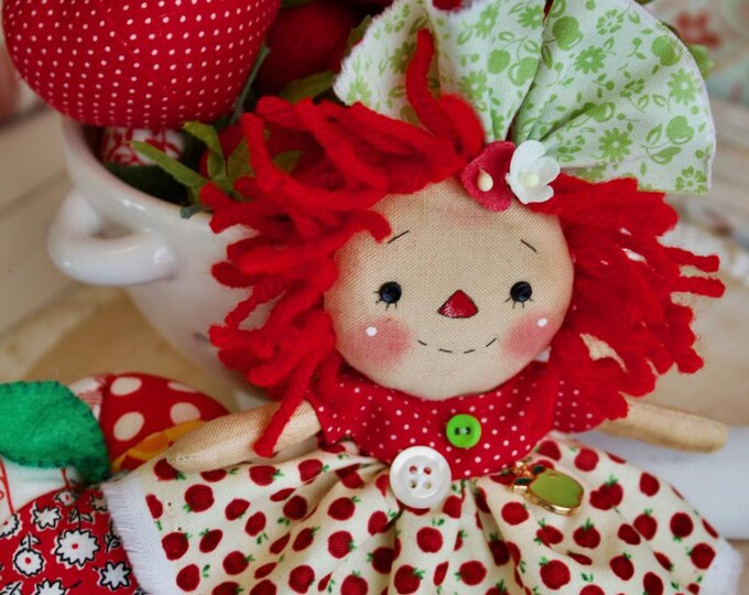 Raggedy Annie Apple Print Dress 6" Doll - Etsy