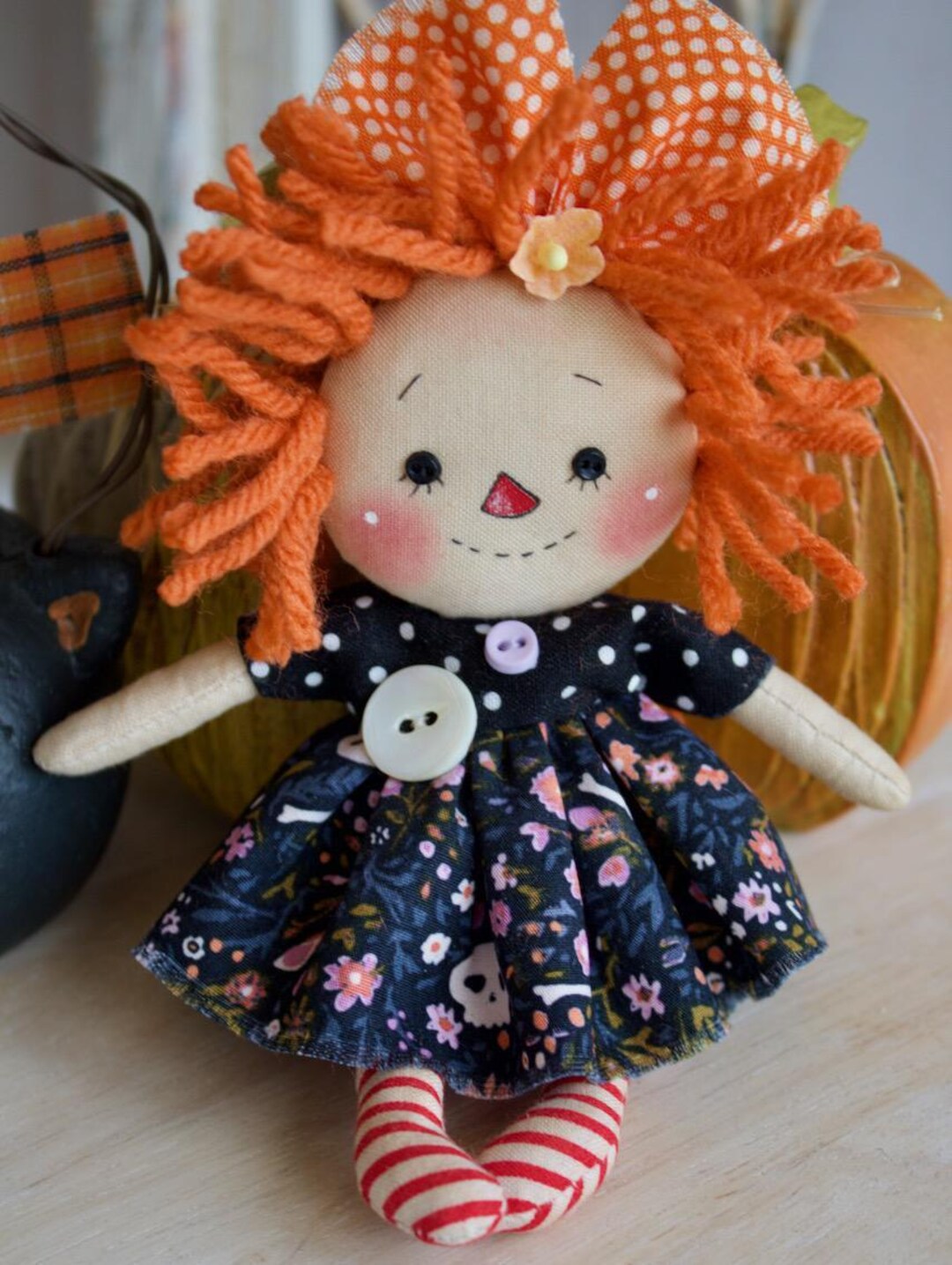 Small Raggedy Annie Doll 6" Halloween - Etsy