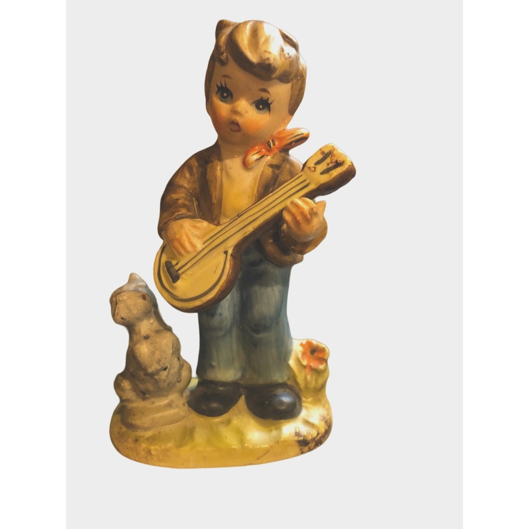 Vintage Arnart 5th Ave Hand Painted & Numbered Boy With Dog Figurine - Etsy