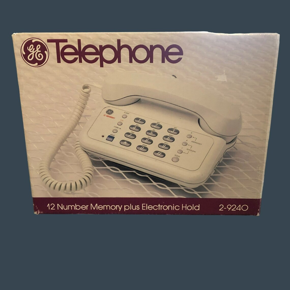 Vtg GE Telephone Pulse/tone Switchable 12 Number Memory Phone W ...