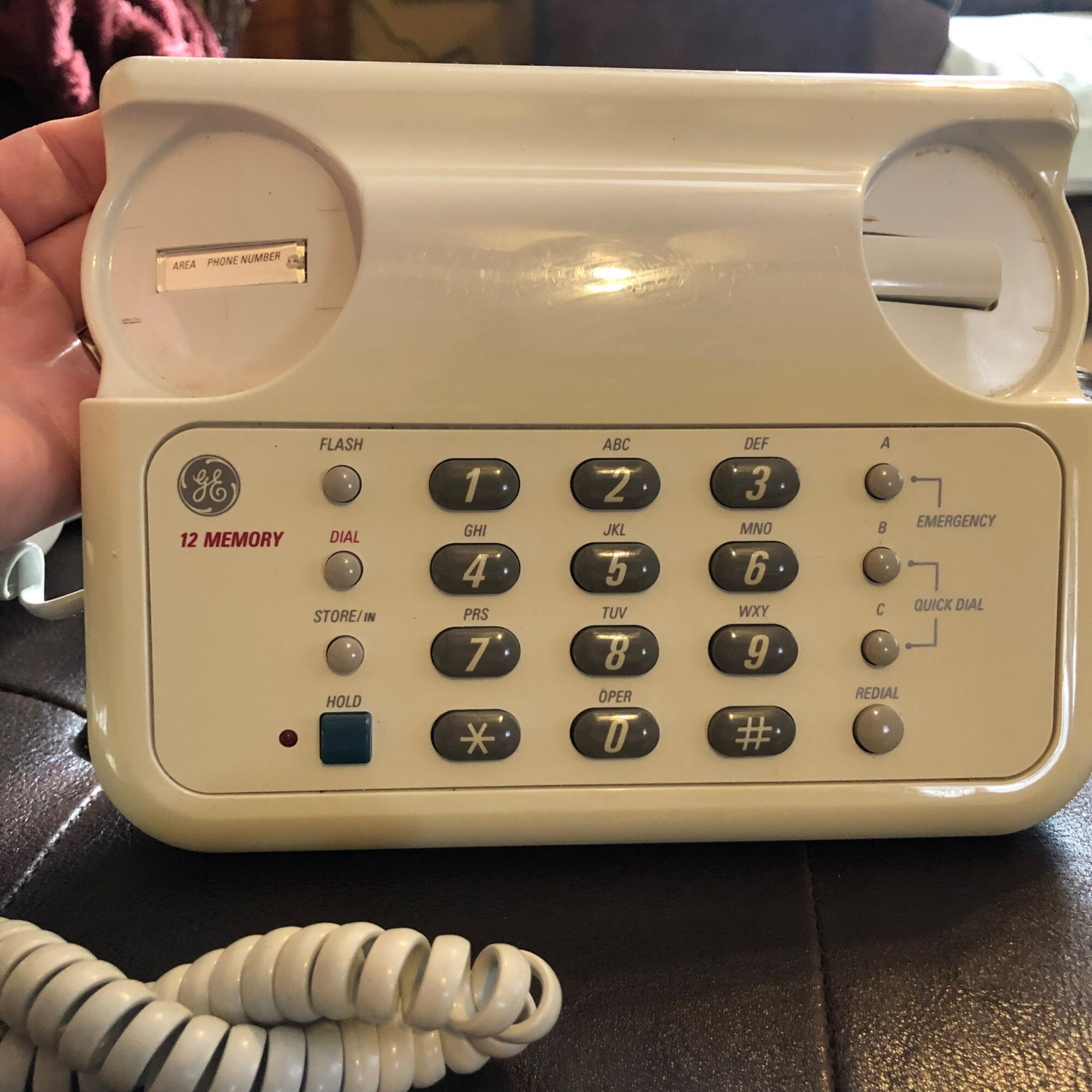 Vtg GE Telephone Pulse/tone Switchable 12 Number Memory Phone W ...