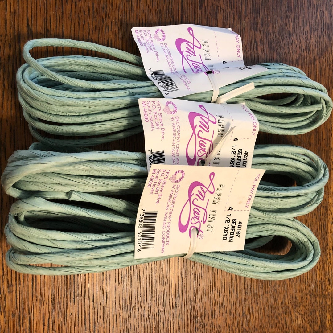 Twisted Paper Twist Ribbon Lot of 3 Seafoam Green 4 1/2 X 6 Yards NWT ...