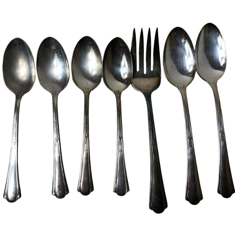 Valencia Silver Plate Silverware Serving Fork & Serving Spoons - Etsy
