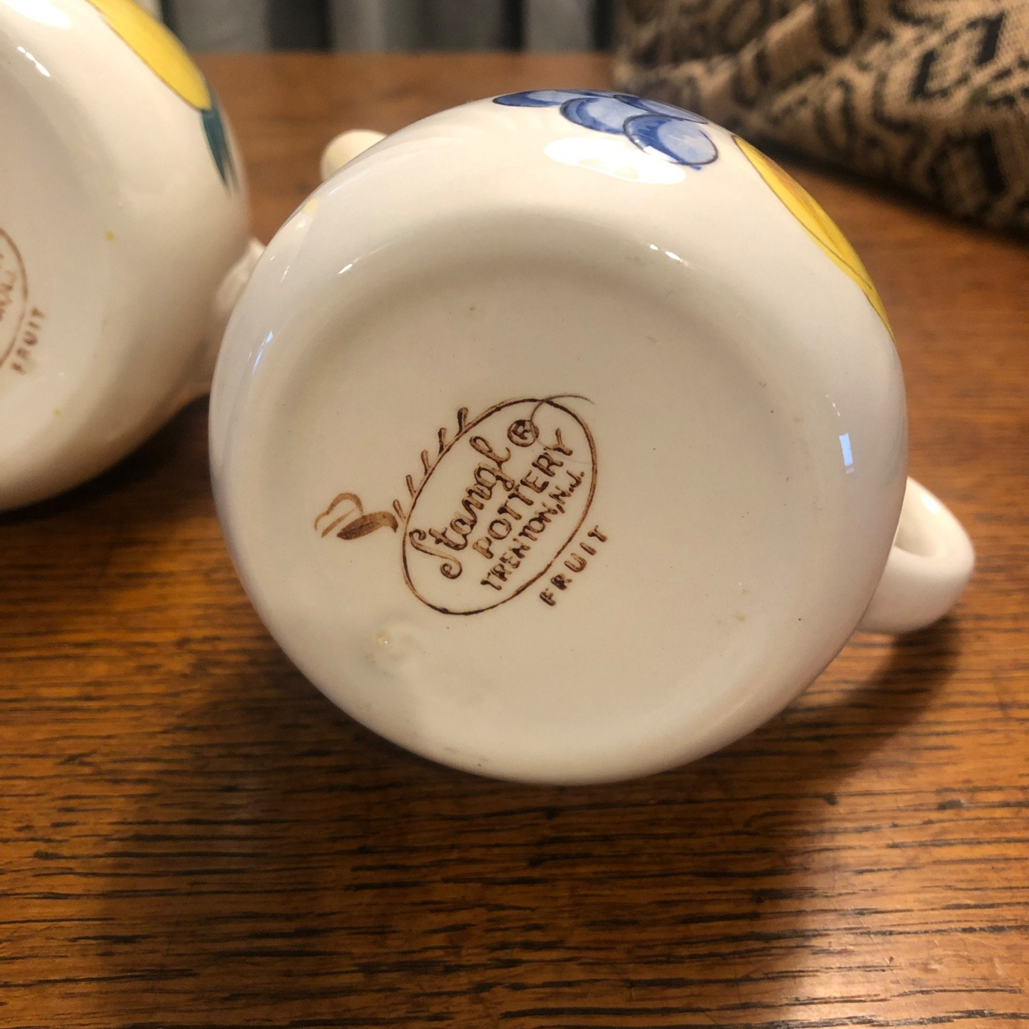 Stangl Fruit Pattern Pottery Pitchers Set of 3 Pint Half Pint 6oz ...