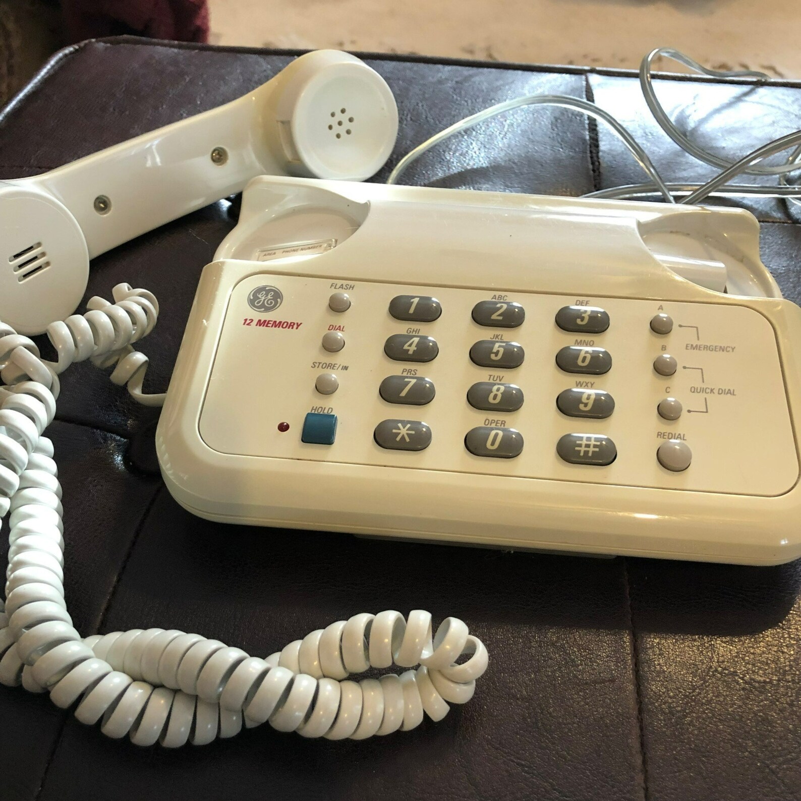 Vtg GE Telephone Pulse/tone Switchable 12 Number Memory Phone W ...