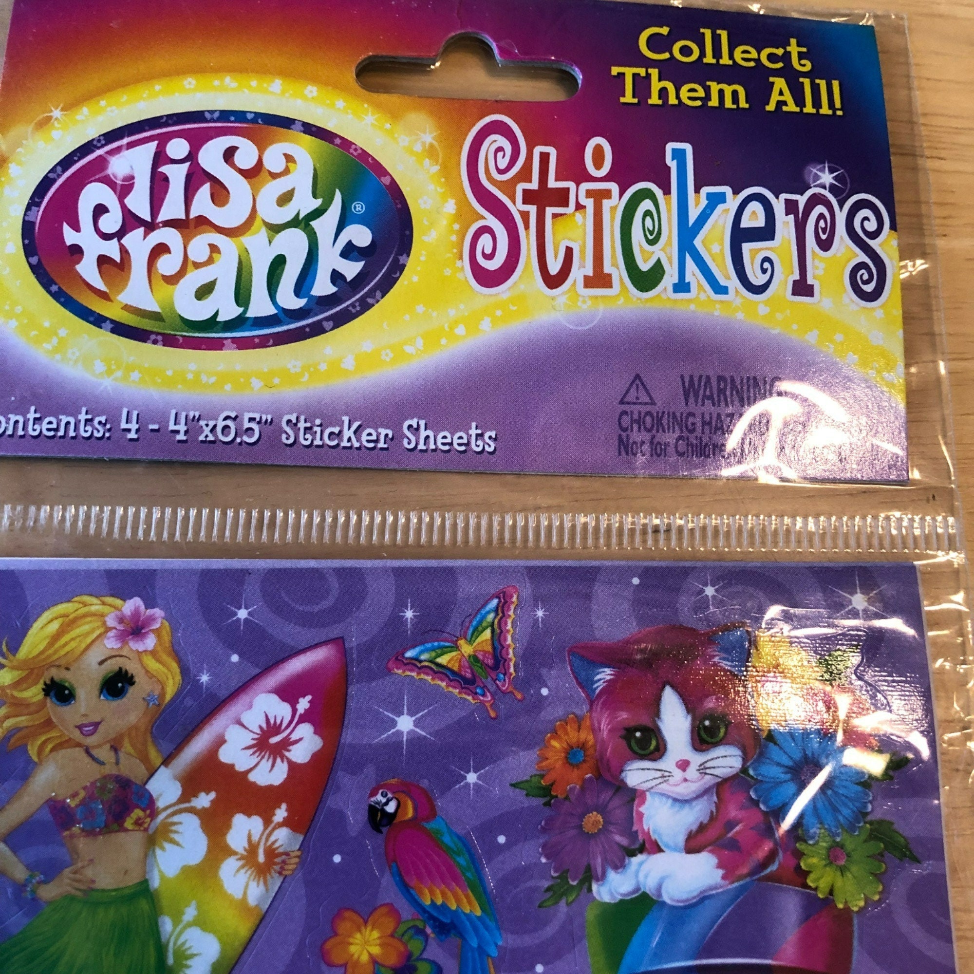 Lisa Frank Stickers 4 Sheets 4"x6.5" NEW Vtg Friends 4 Ever - Etsy