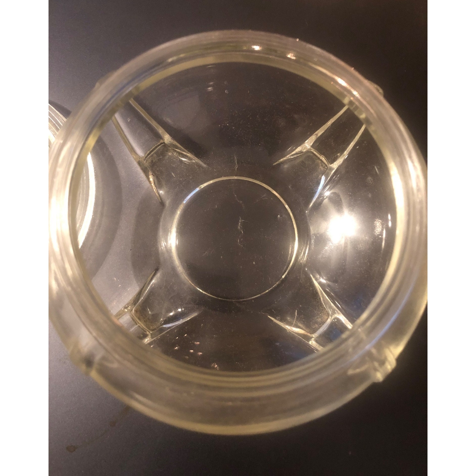 Vintage Art Deco Glass Vanity Powder Jar, Trinket Jar With Lid - Etsy