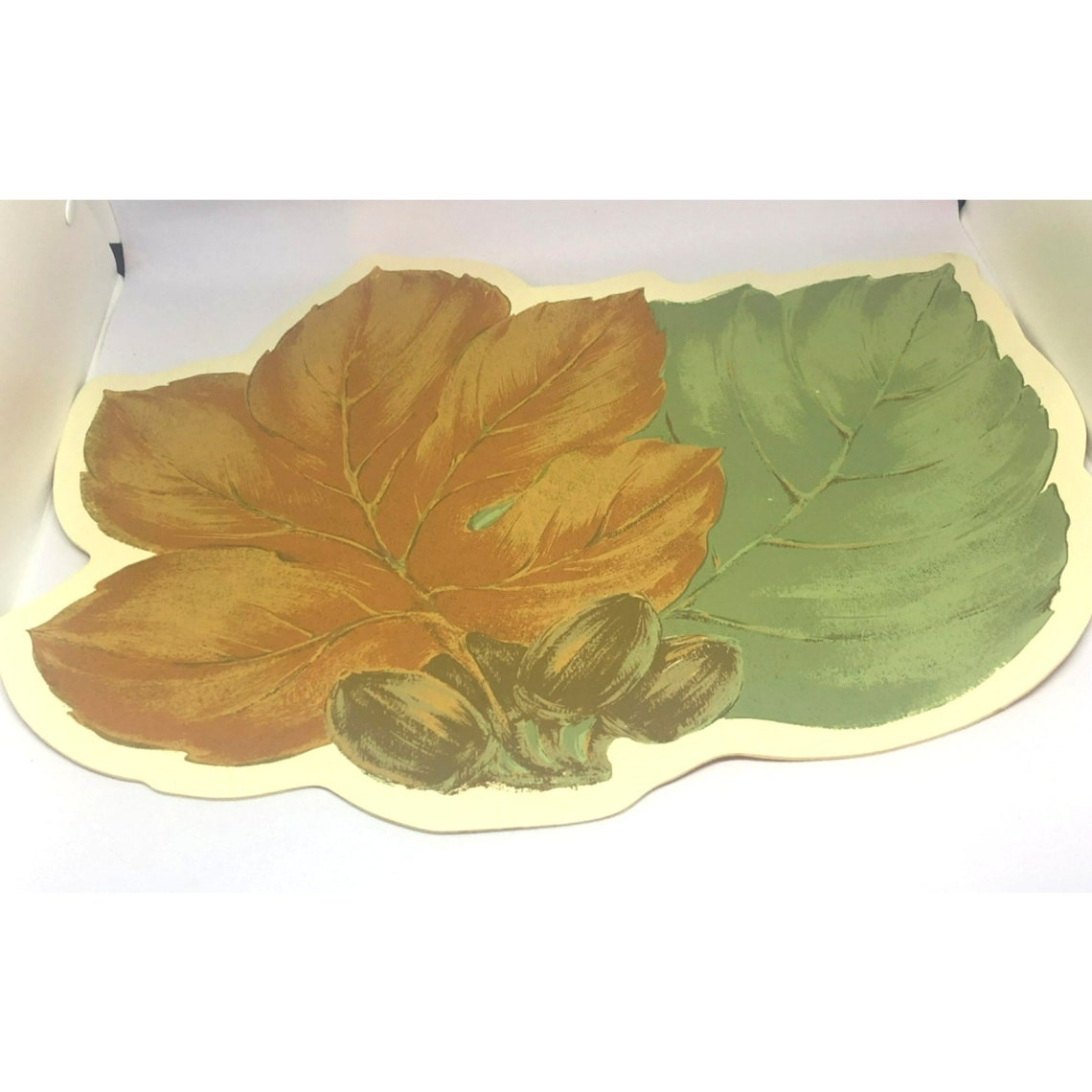 MC Vinyl Placemats, Fall Foliage, Leaf Design, Set of 4, Vintage Table ...