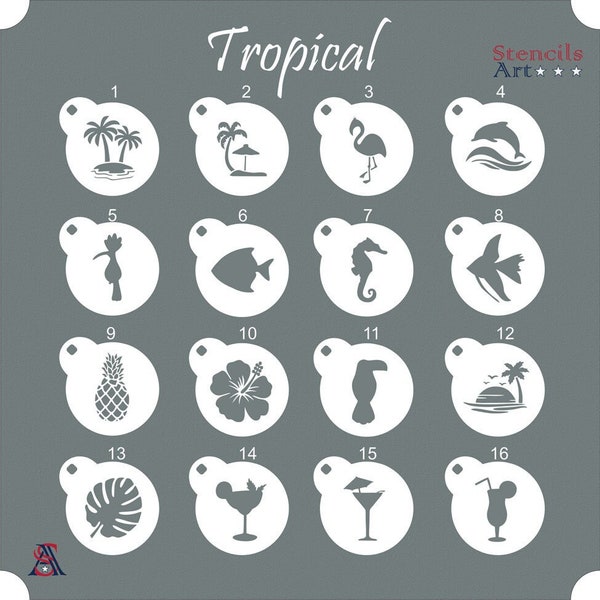 Tropical Stencils - Etsy