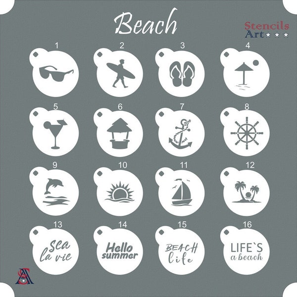 Beach Stencils - Etsy