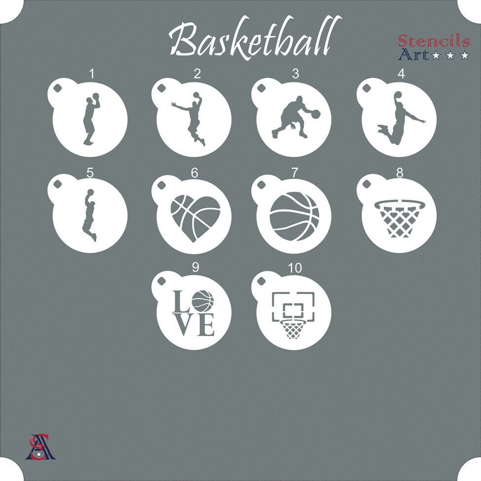 Nba Logo Black And White Stencil