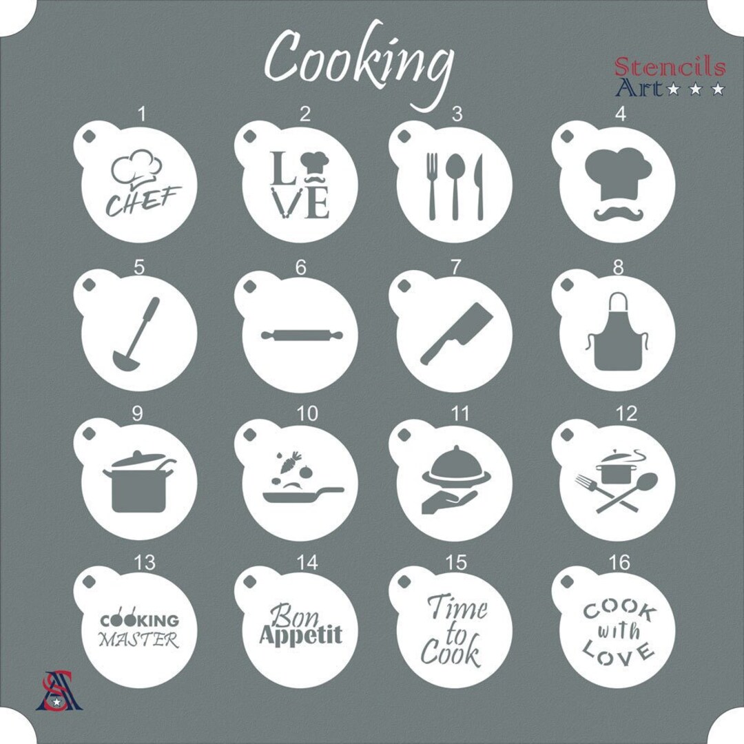 Cooking Stencils, Stencils, Cookie Stencils, Stencil, Macaron Stencils ...