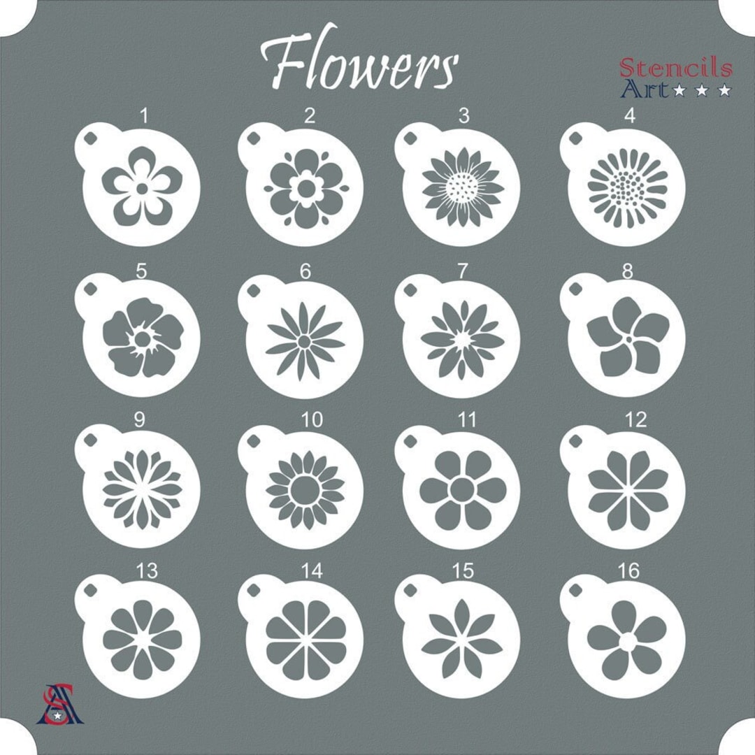 Flower Stencils, Sugar Cookie Stencils, Stencils, Cookie Stencils, Stencils, Macaron Stencils ...