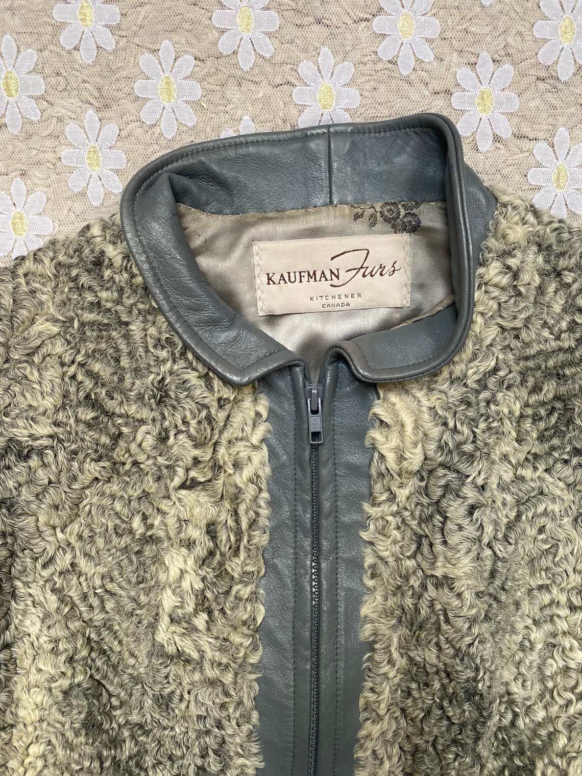 Vintage 1970s Curly Karakul Lambswool and Leather Jacket by | Etsy