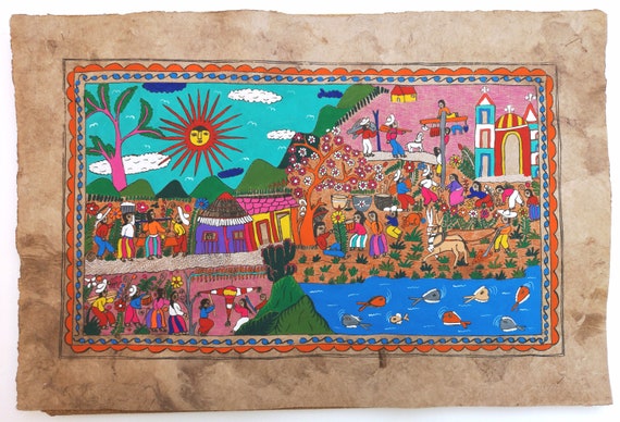 Mexican Folk Art Original Artwork Mexican Decor Mexican | Etsy