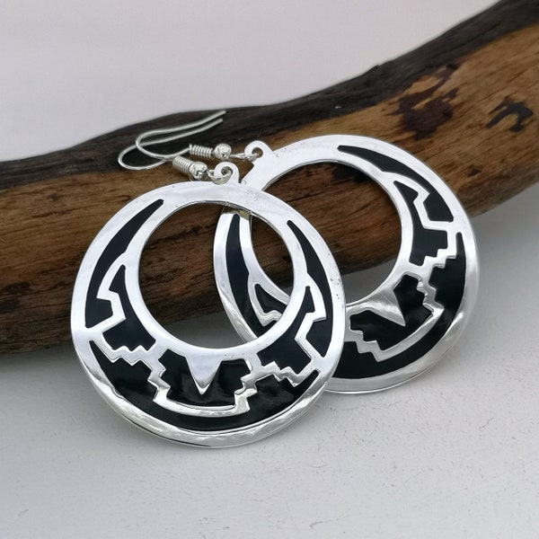 Aztec Hoop Earrings - Etsy